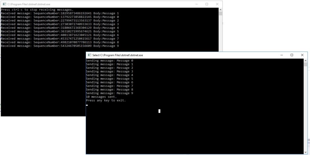 Azure Service Bus in .NET Core with example
