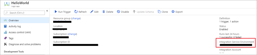 Integration Service Environment with Azure Logic Apps
