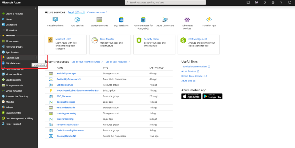 How to provision Azure Functions in Visual Studio