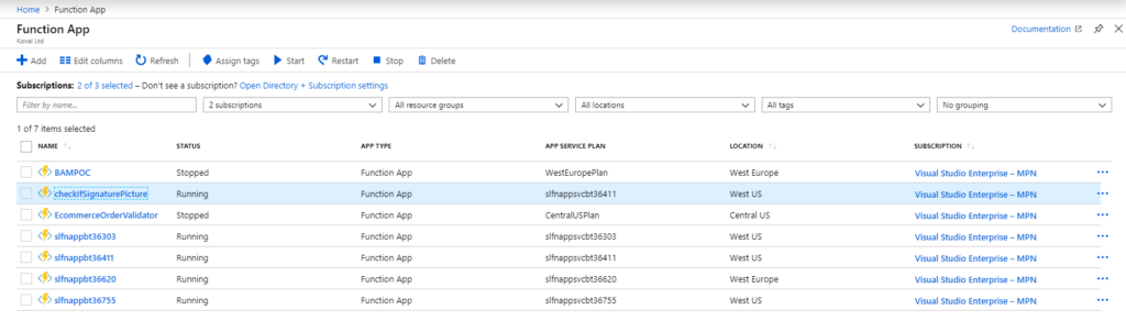 How to provision Azure Functions in Visual Studio