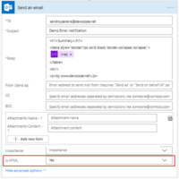 Power Automate Outlook Connector: Custom HTML Email notification