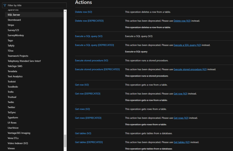 How to call deprecated connector actions on Logic Apps