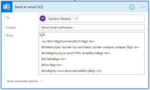 Power Automate Outlook Connector: Custom HTML Email notification