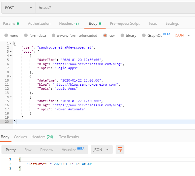How to get value from JSON message | Turbo360