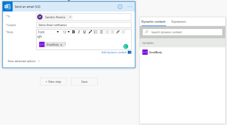Power Automate Outlook Connector: Custom HTML Email notification