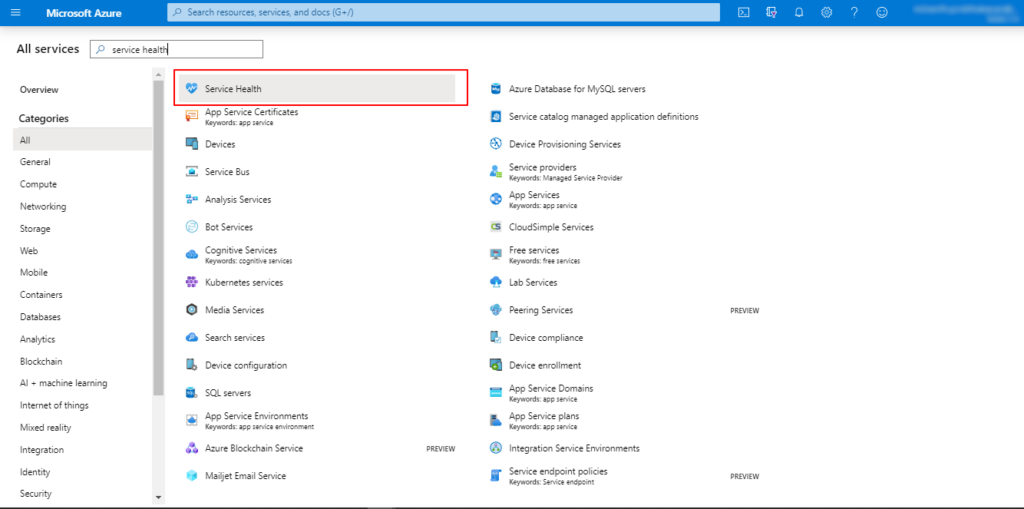 Overview of Azure Service Health Monitoring