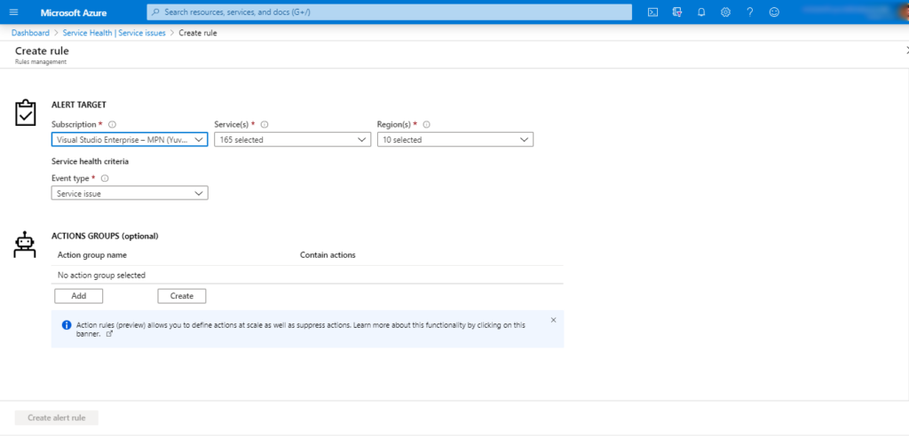 Overview of Azure Service Health Monitoring