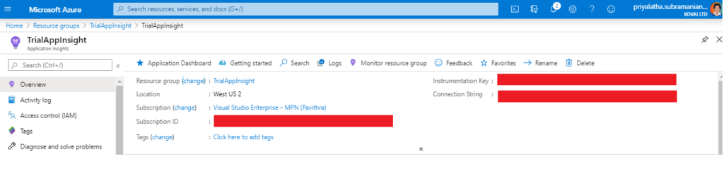Tracking Application Insights Custom Events