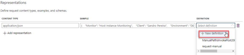 Azure API operation documentation: Requests and Responses