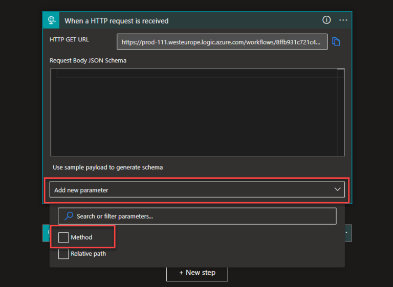Azure Logic App HTTP GET Request - Using other HTTP Methods