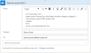 How to send a well-formatted custom HTML Email in Logic Apps