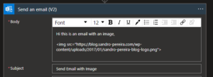How to embed HTML images into emails using Logic App Designer