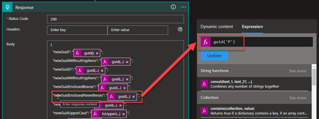 Generate a Unique Identifier in Logic Apps