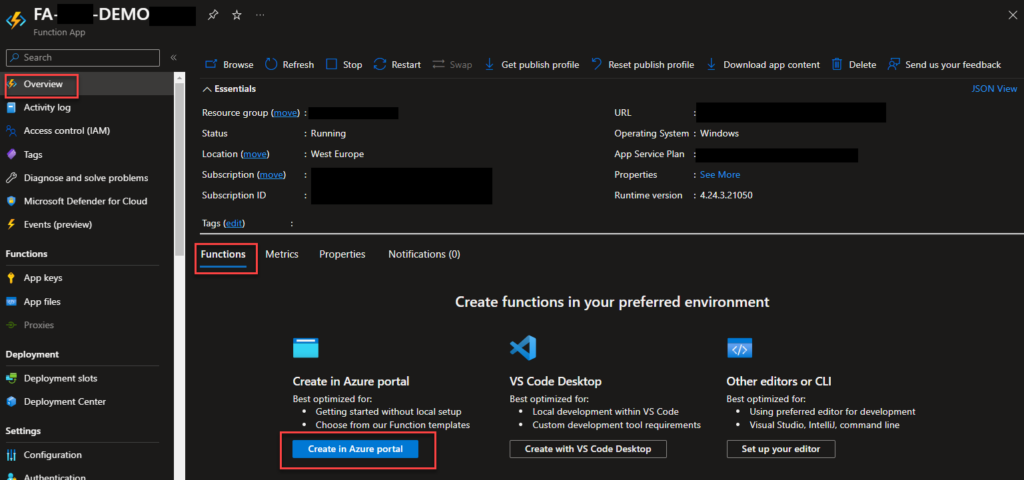 How to create an HTTP trigger in Azure Functions?