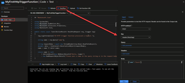 How to create an HTTP trigger in Azure Functions?