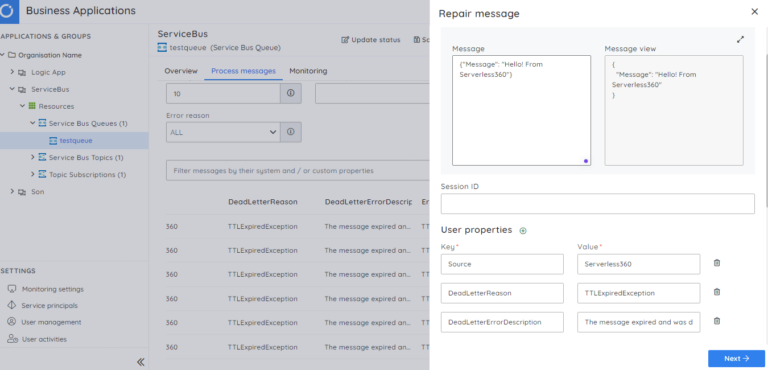 How to Monitor Azure Service Bus Dead Letter Queue?