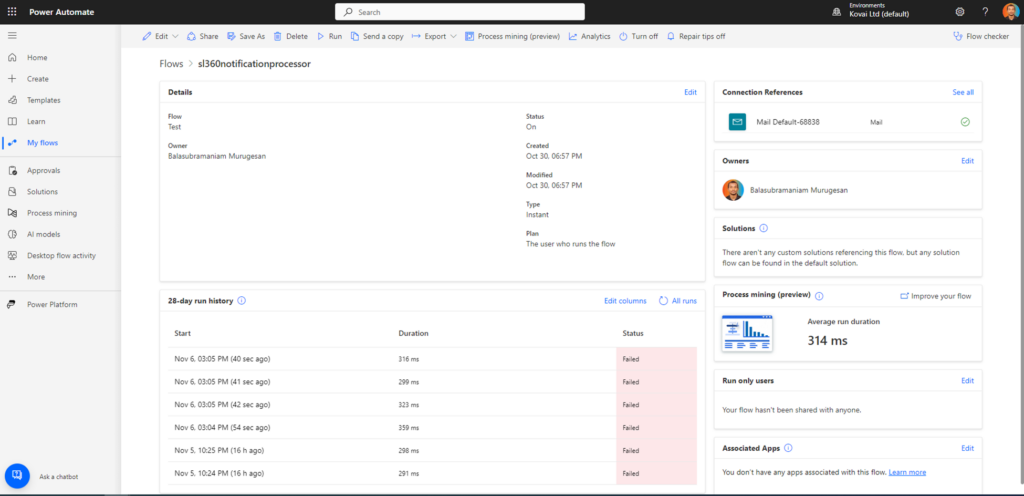 How to monitor Power Automate Flows?